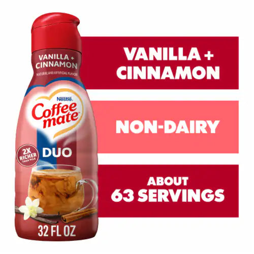 Coffee mate Duo Vanilla and Cinnamon Creme Coffee Creamer 946ml ...