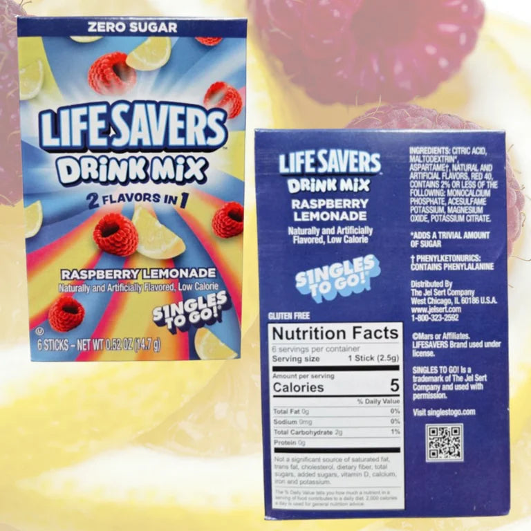Singles-To-Go Lifesavers Raspberry Lemonade 14.7g - Candymail UK