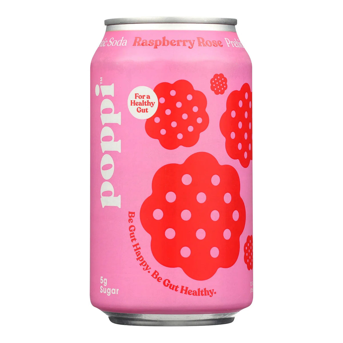 Poppi Raspberry Rose Prebiotic Soda – 355ml (USA) - Candymail UK