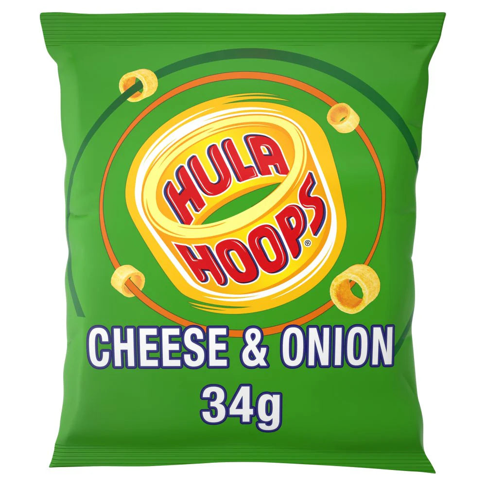 Hula Hoops Cheese & Onion (34g) Best Before (19/04/25) - Candymail UK