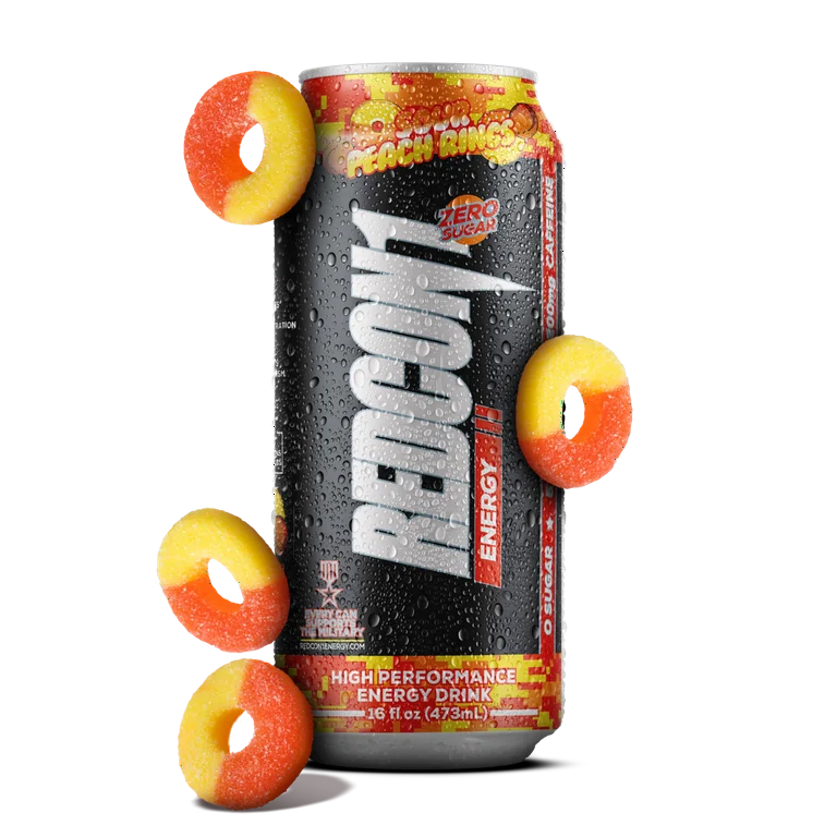 REDCON1 Energy Drink – Sour Peach Rings 473ml - Candymail UK