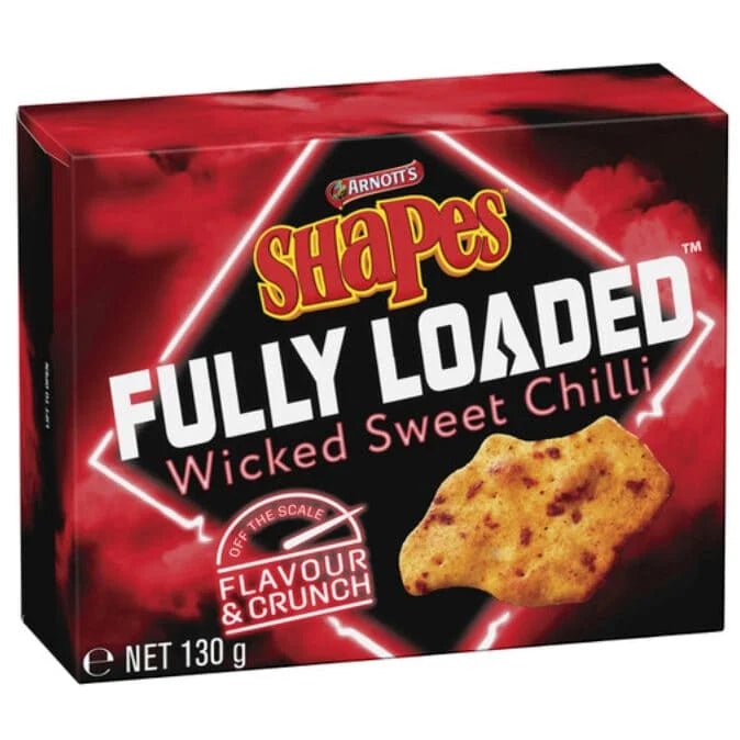 Arnotts Shapes Fully Loaded Wicked Sweet Chilli 130g - Candy Mail UK ...