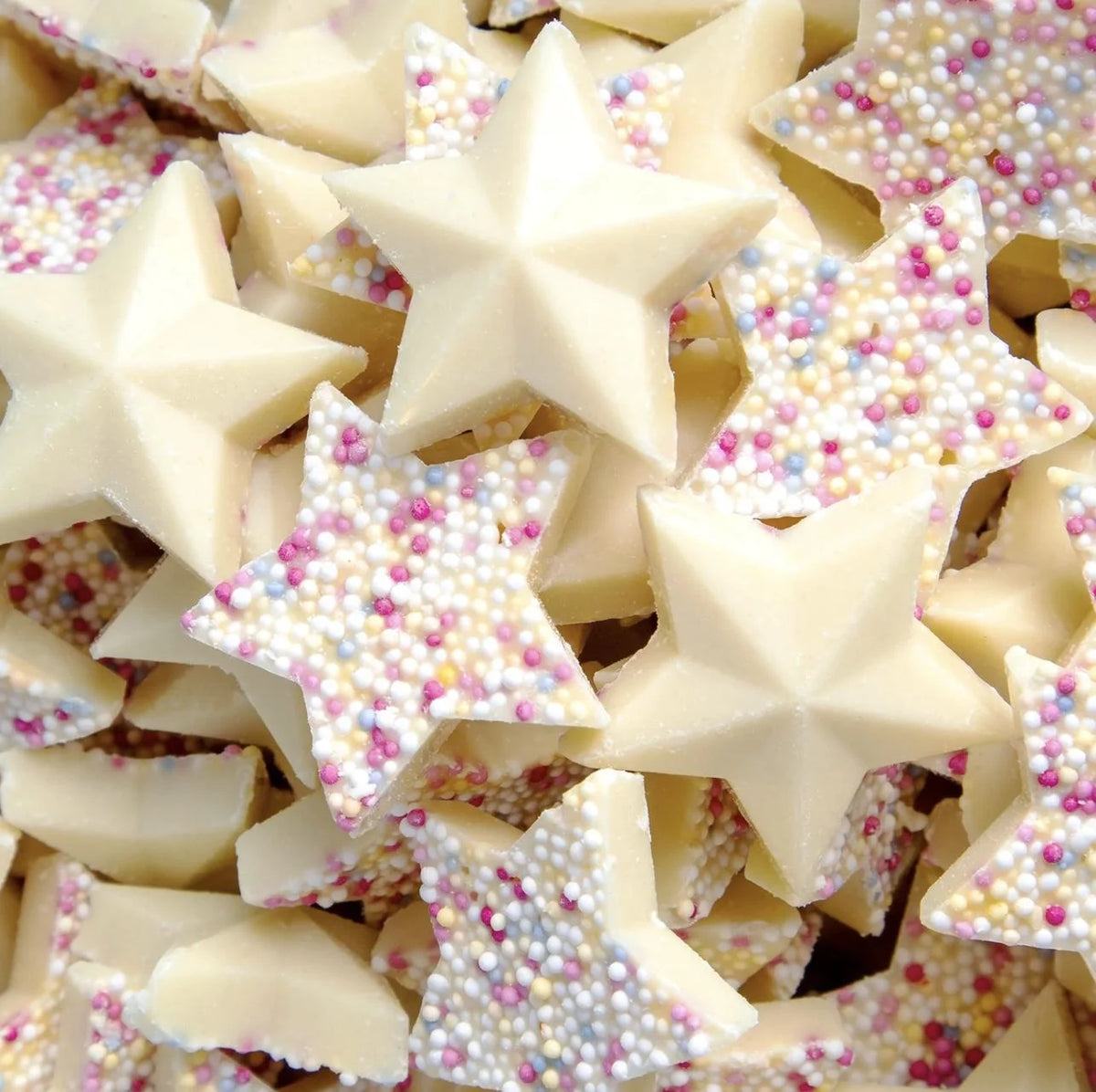 White Chocolate Snowie Stars 250g - Candymail UK