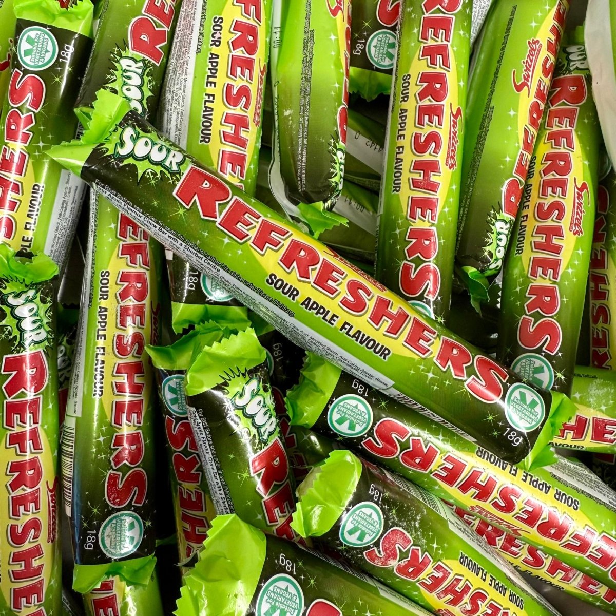 Freeze Dried Sour Apple Refreshers Chew Bar - Candy Mail UK – Candymail UK