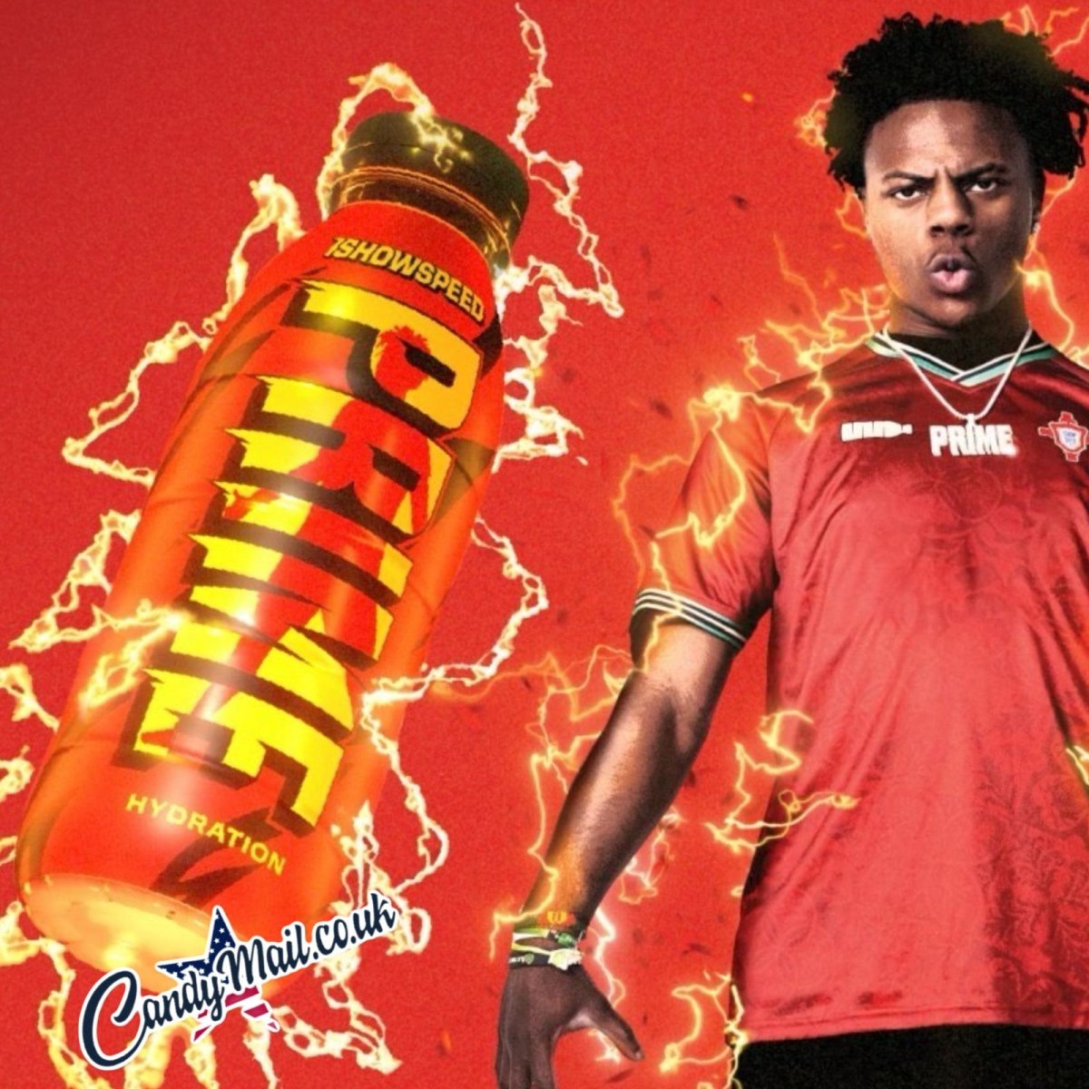 IShowSpeed UK Edition Prime Hydration 500ml – Candy Mail UK