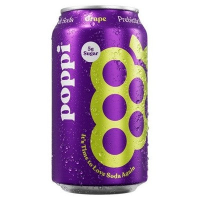 Poppi Grape Prebiotic Soda – 355ml (USA) - Candymail UK