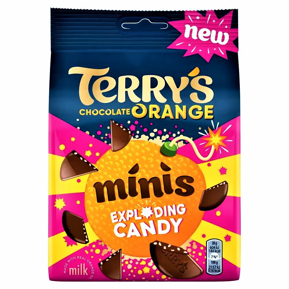 Terry's Chocolate Orange Exploding Minis Pouch 105g - Candymail UK